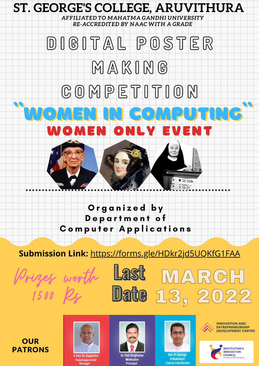 Digital Poster Making Competition - Women in Computing | St George's ...
